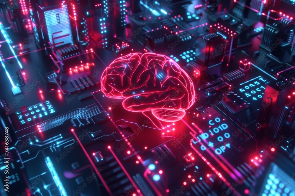 AI Brain Chip gpu. Artificial Intelligence esp human pcb failure ...