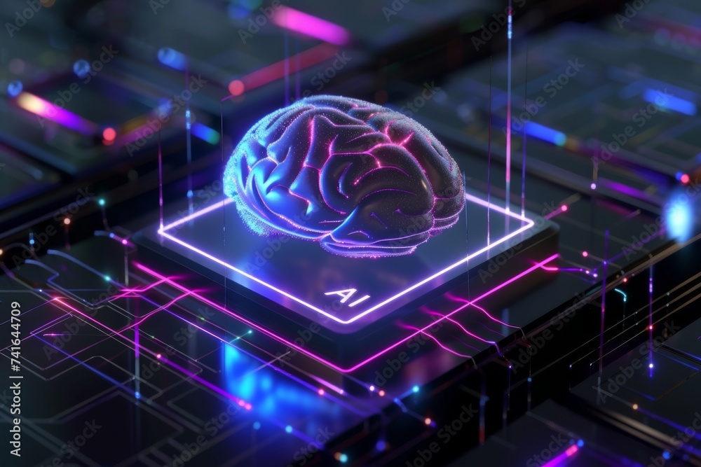 AI Brain Chip artificial intelligence. Artificial Intelligence ...