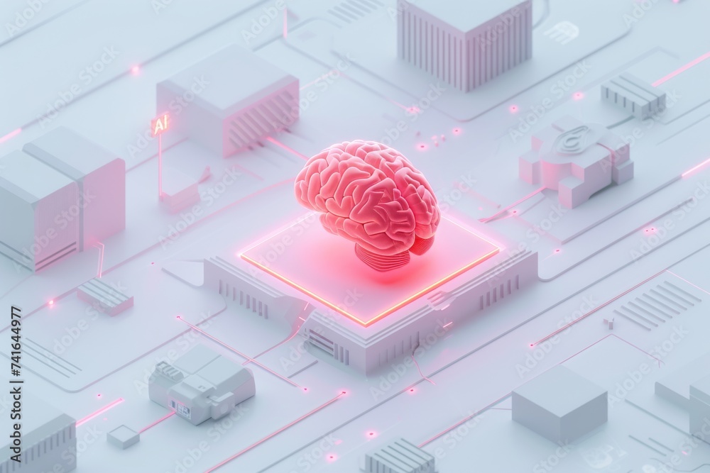 AI Brain Chip future studies. Artificial Intelligence ligand gated ion ...