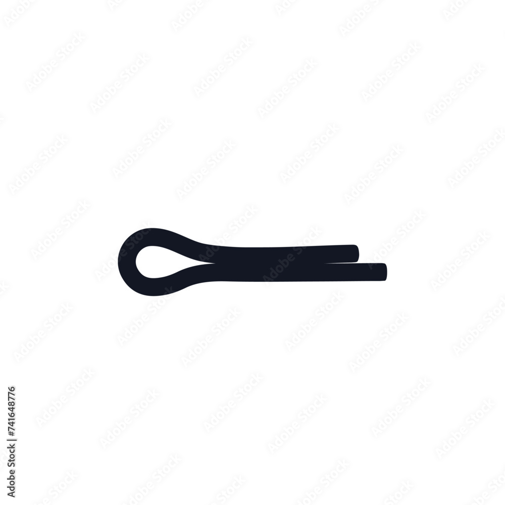 Cotter pin logo icon sign Doodle drawing design The galvanized cotter ...