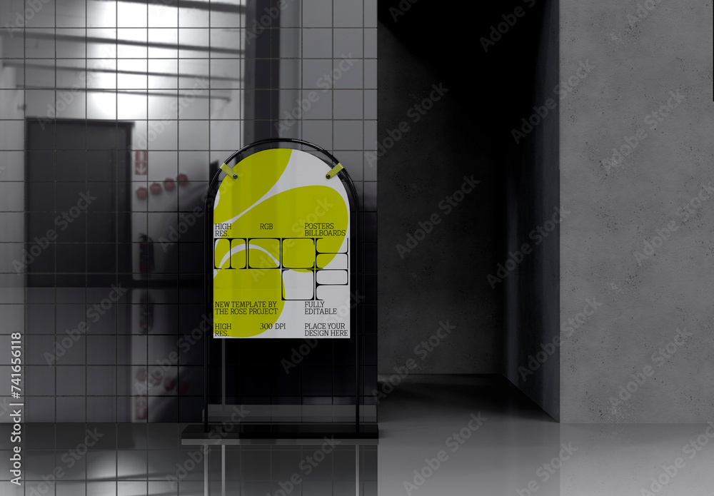 3d Rounded Stand Board Mockup Stock Template | Adobe Stock