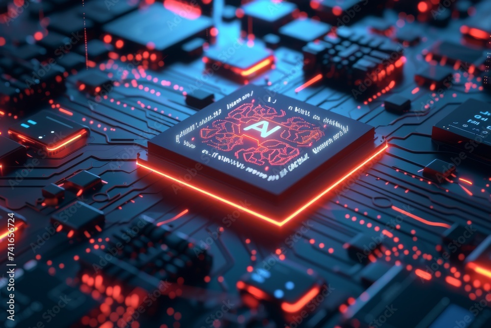 AI Brain Chip neurosecurity. Artificial Intelligence intuition human ...