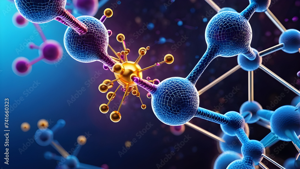 molecule 3d illustration scientific breakthrough in the field of ...