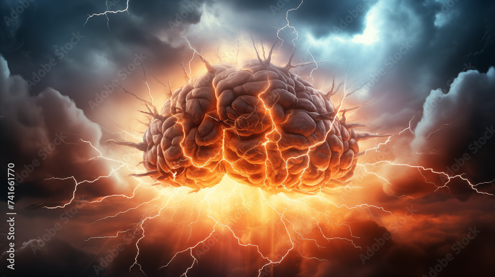 Fiery Brainwaves: A dynamic composition blending the power of the mind ...