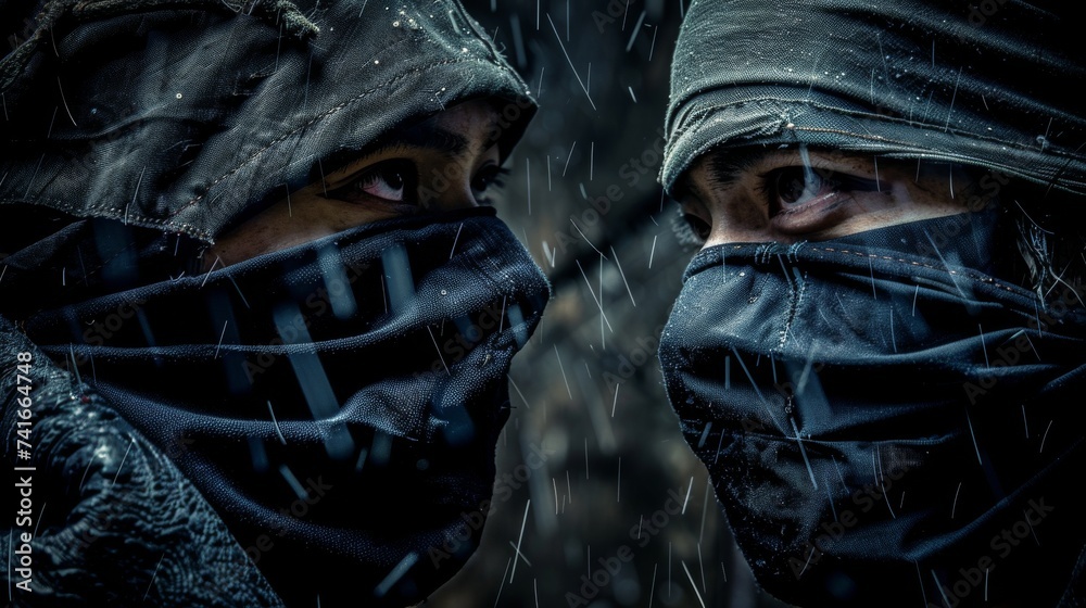 mystery and danger with this atmospheric image of a stealthy assassin ...