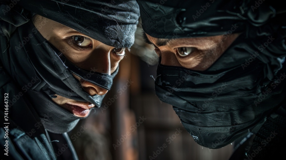 mystery and danger with this atmospheric image of a stealthy assassin ...