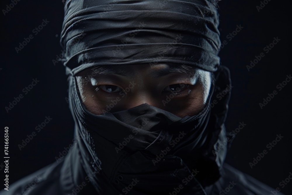 mystery and danger with this atmospheric image of a stealthy assassin ...