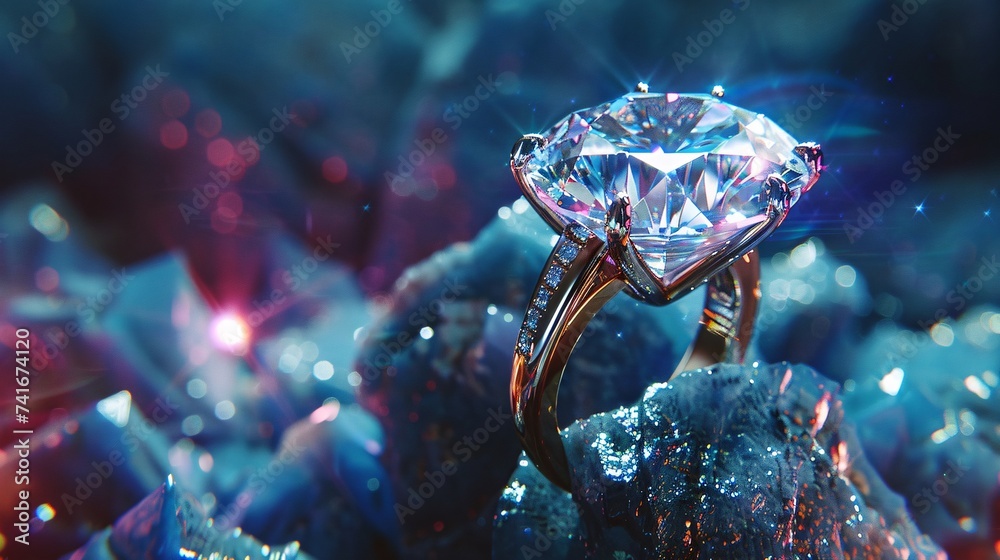 The diamond ring gleamed on her finger, a symbol of their eternal love ...