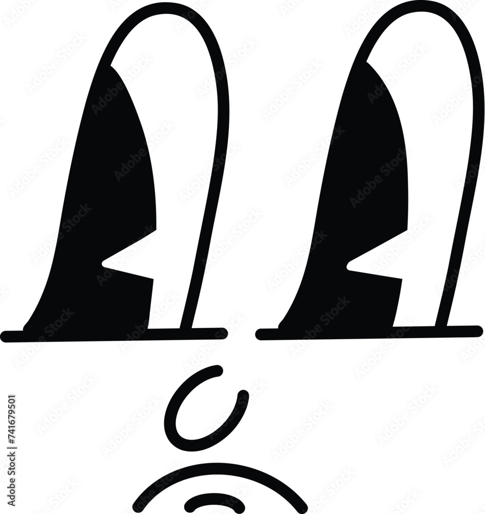 Retro 30s cartoon mascot character funny face. 50s, 60s old animation ...