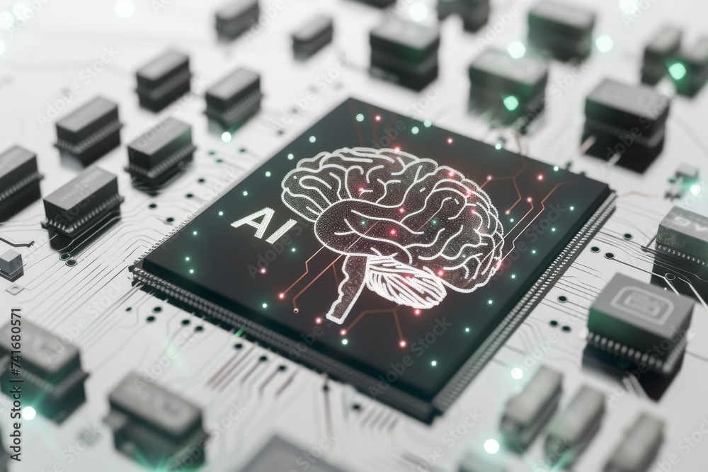 AI Brain Chip dialogue. Artificial Intelligence digital accessibility ...