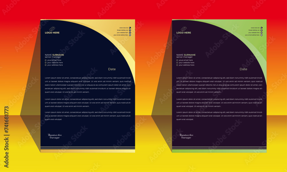 Letterhead design for company office branding business print corporate ...