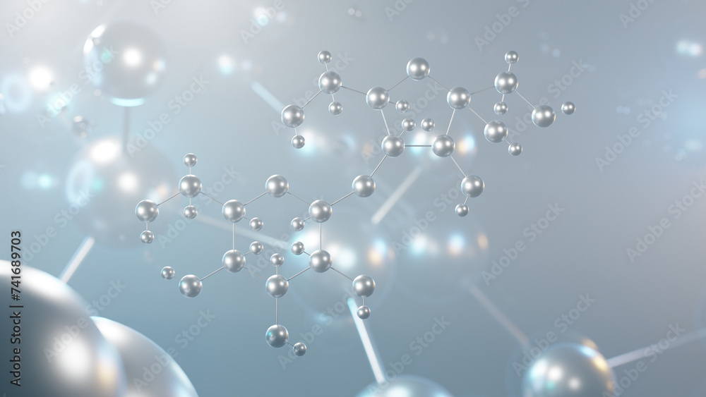 lactulose molecular structure, 3d model molecule, non-absorbable sugar ...