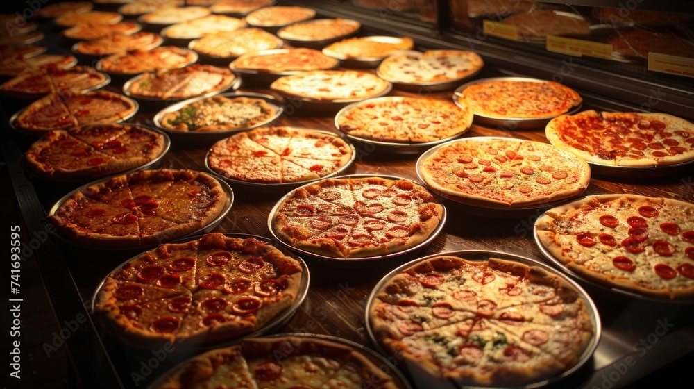 Image of a pizza tray with various toppings on a dining table. Stock ...