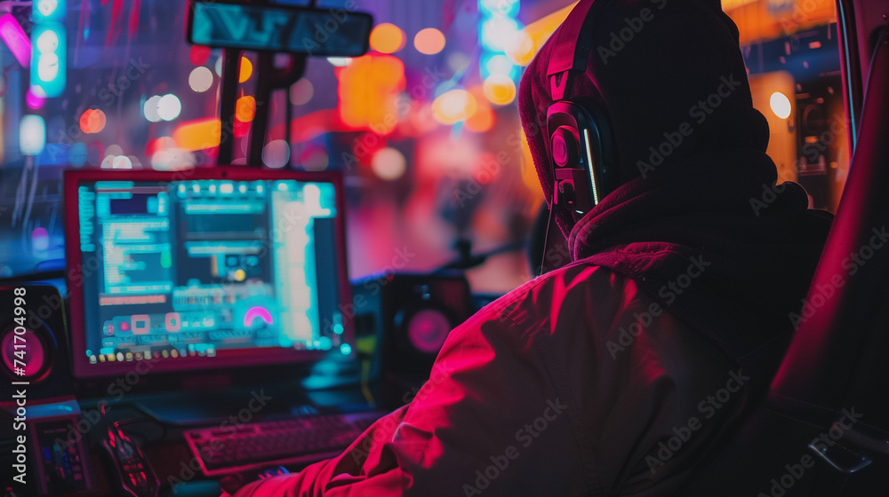 Cyber criminal hacking from a mobile van their journey captured in a ...