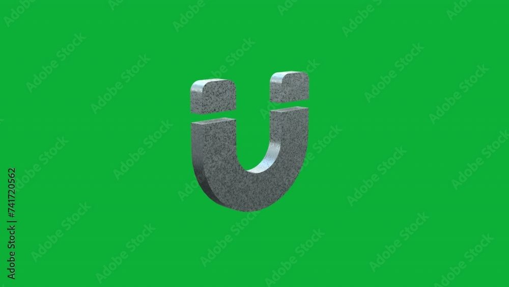 Realistic 3D Magnet Symbol Animation | Visualize with Precision| High ...