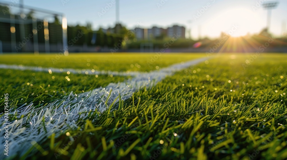 Fresh green grass for football sport, football field, soccer field ...
