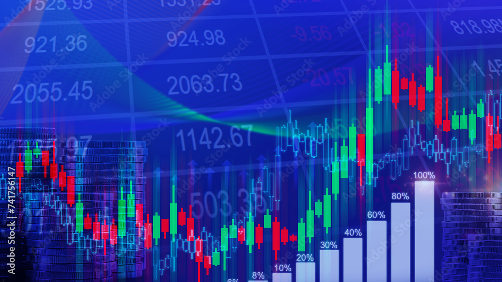 Stock market graph trading analysis investment financial, stock ...