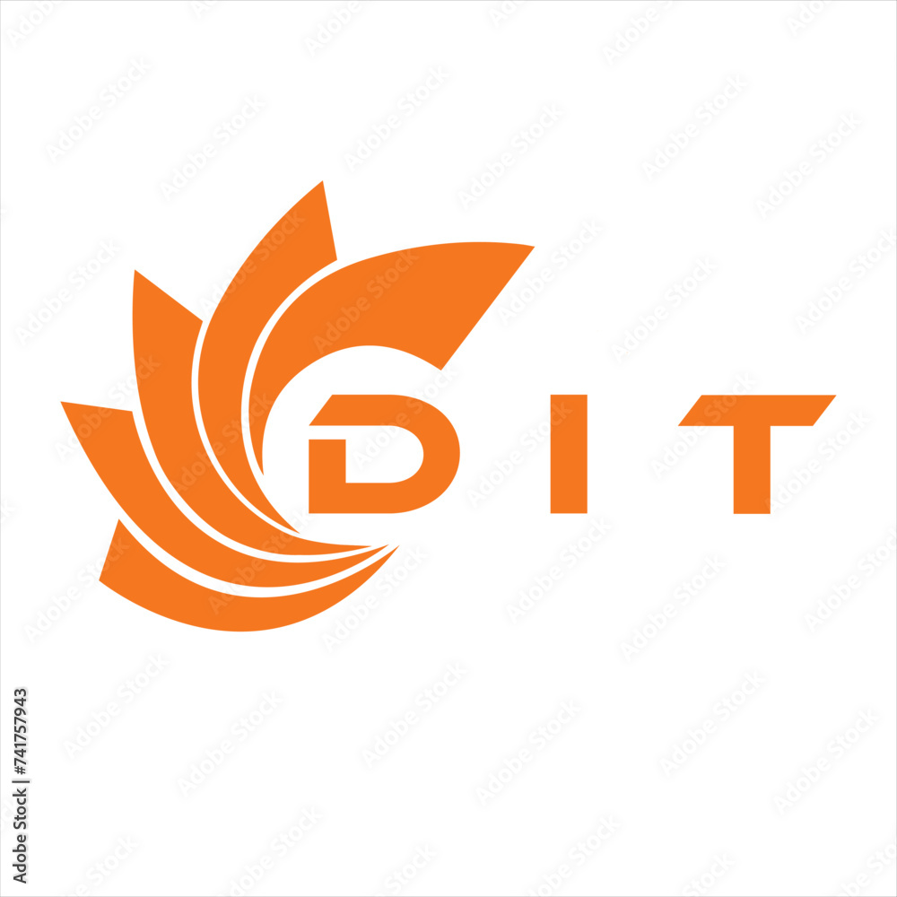 Vecteur Stock DIT letter design. DIT letter technology logo design on a ...