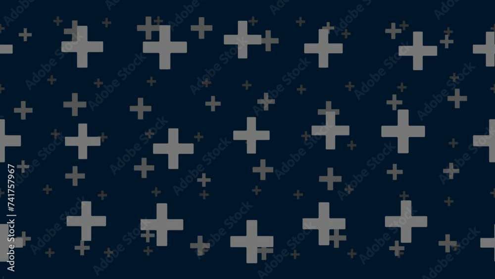 Vidéo Stock Plus symbols float horizontally from left to right ...