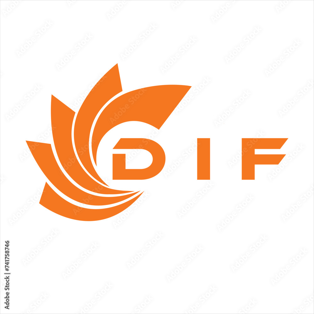 DIF letter design. DIF letter technology logo design on a white ...