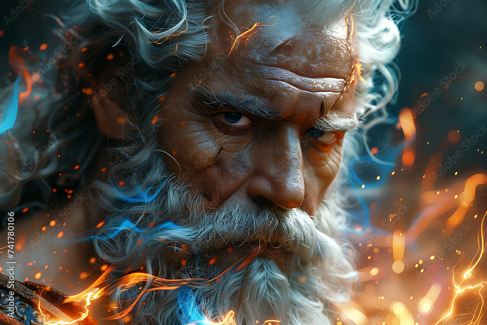 Zeus, king of the gods, who was also the god of sky and thunder, chief ...