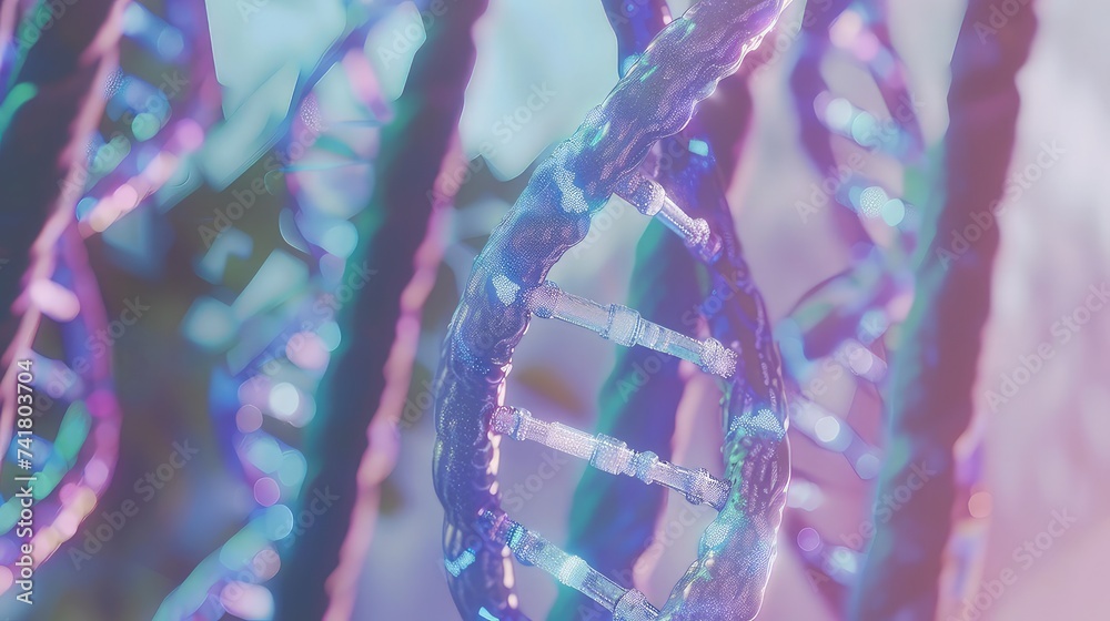 Digitized DNA molecule. An artistic rendering of a digitized DNA ...