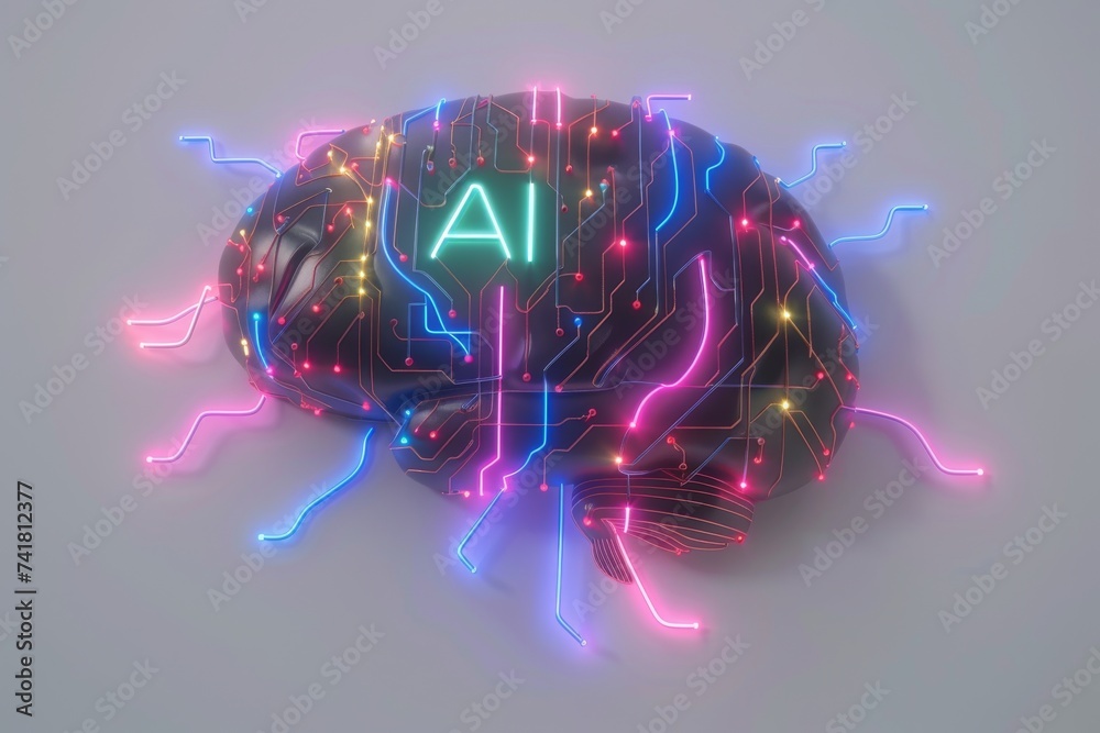 AI Brain Chip autism spectrum disorder. Artificial Intelligence paas ...