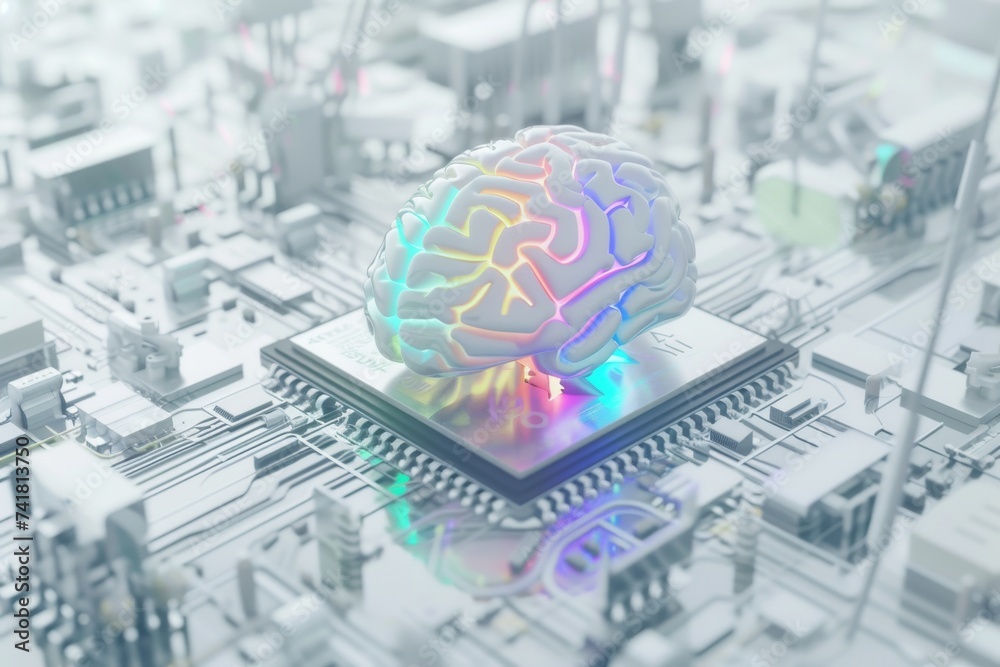 AI Brain Chip moore law. Artificial Intelligence named entity ...