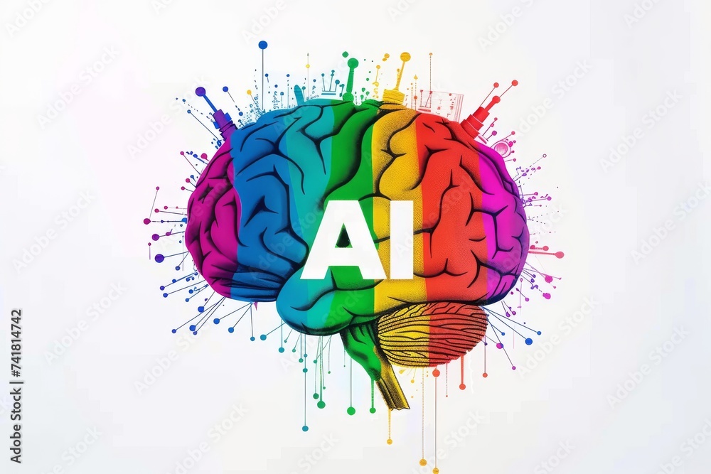 AI Brain Chip healthcare big data. Artificial Intelligence system on ...
