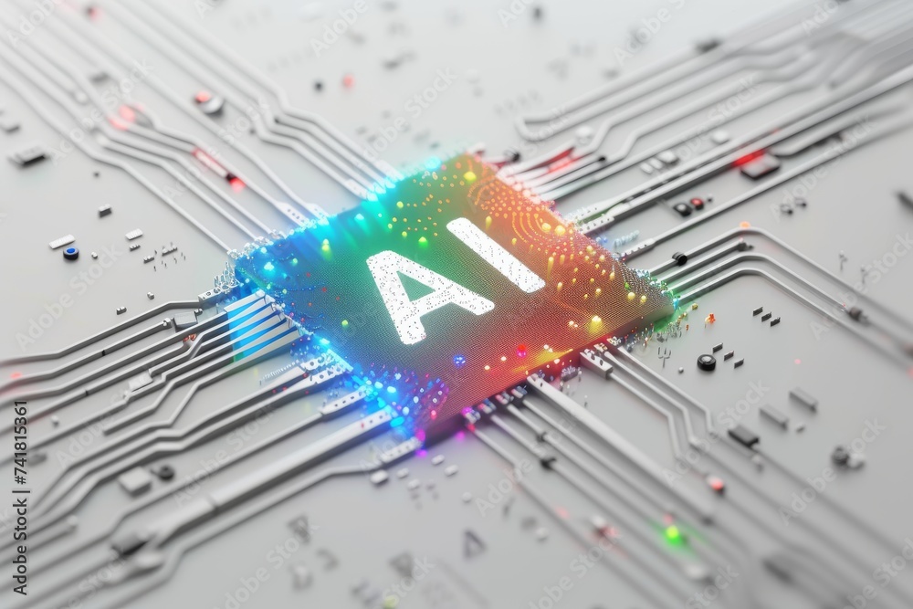 AI Brain Chip brain computer interface. Artificial Intelligence brain ...