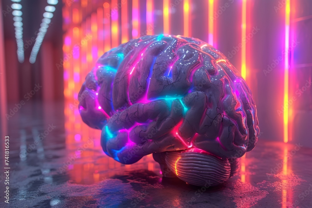 AI Brain Chip silicon chip. Artificial Intelligence change management ...