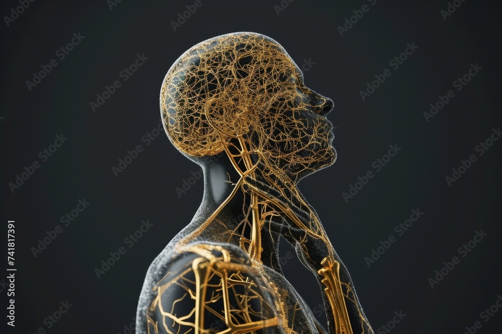 AI Brain Chip growth cone guidance. Artificial Intelligence brain ...