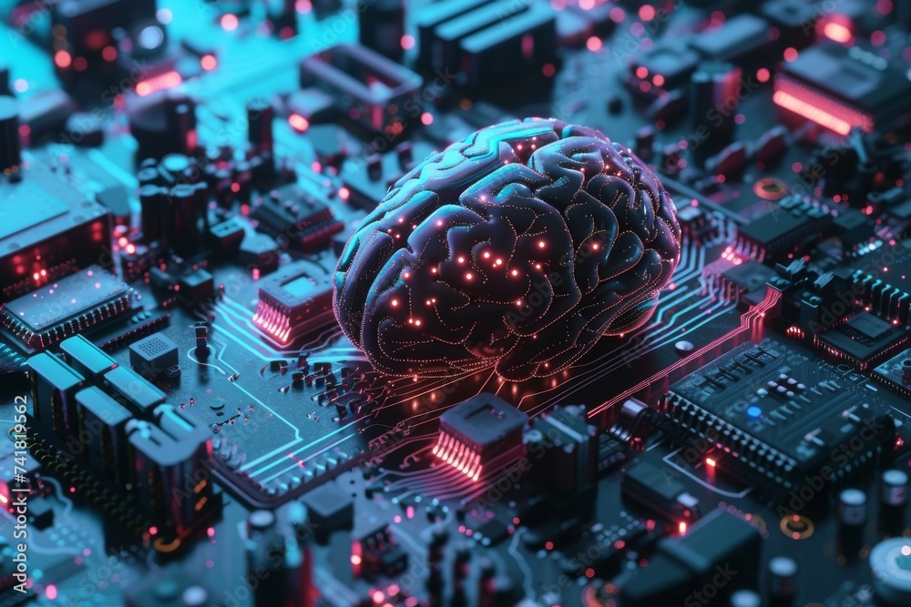 AI Brain Chip mechanisms. Artificial Intelligence argumentation human ...