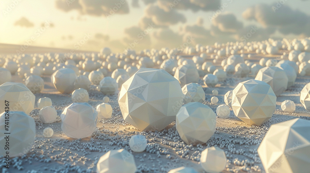 Photo & Art Print 3d render of an infinite expanse of 3D printed ...