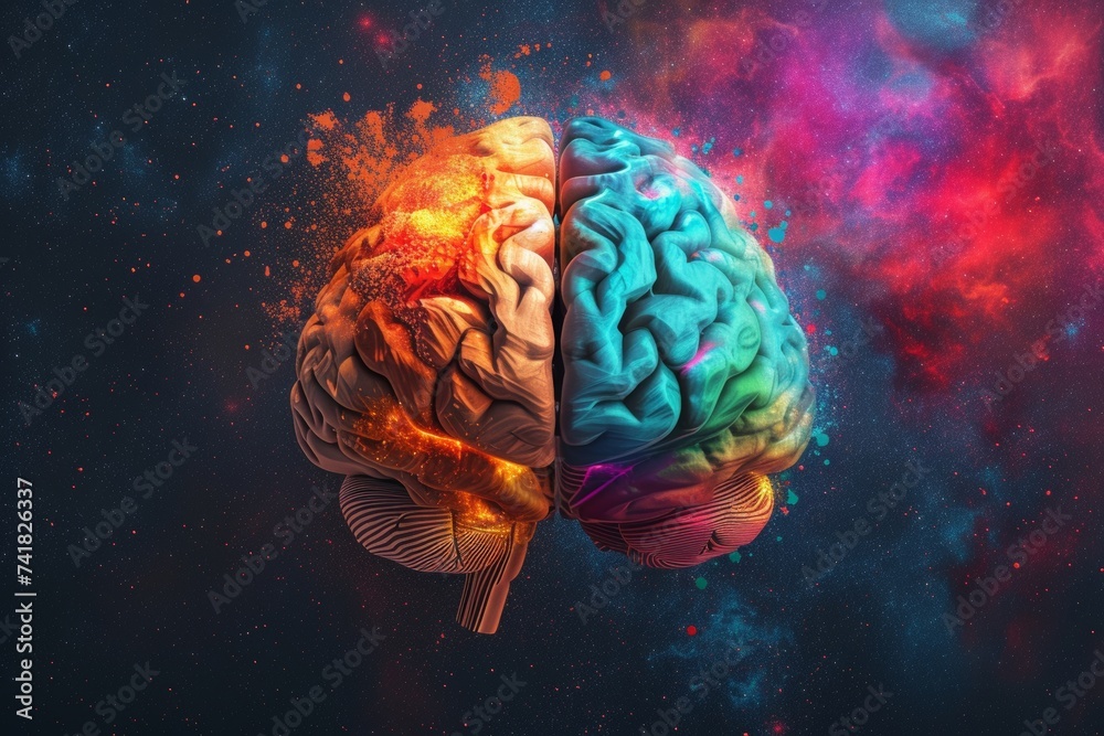 AI Brain Chip brain implant. Artificial Intelligence neurological ...