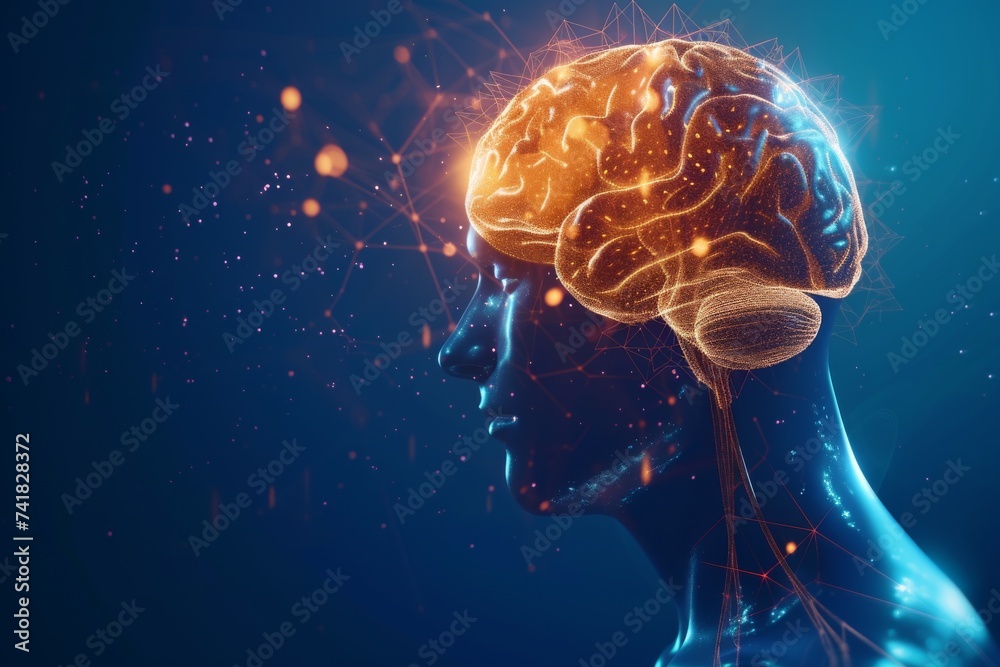 AI Brain Chip memory. Artificial Intelligence xai human axon ...