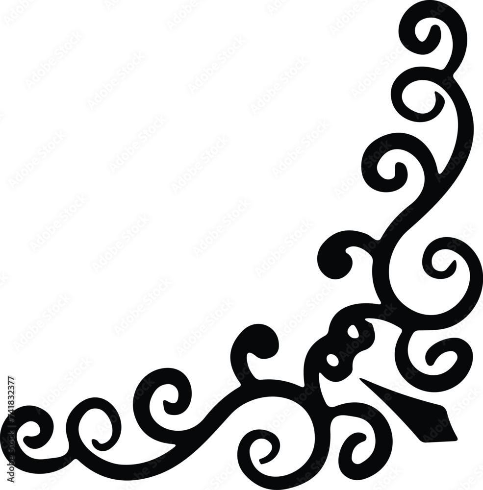 Corner border vector icon. frame illustration sign. Vintage frame and ...