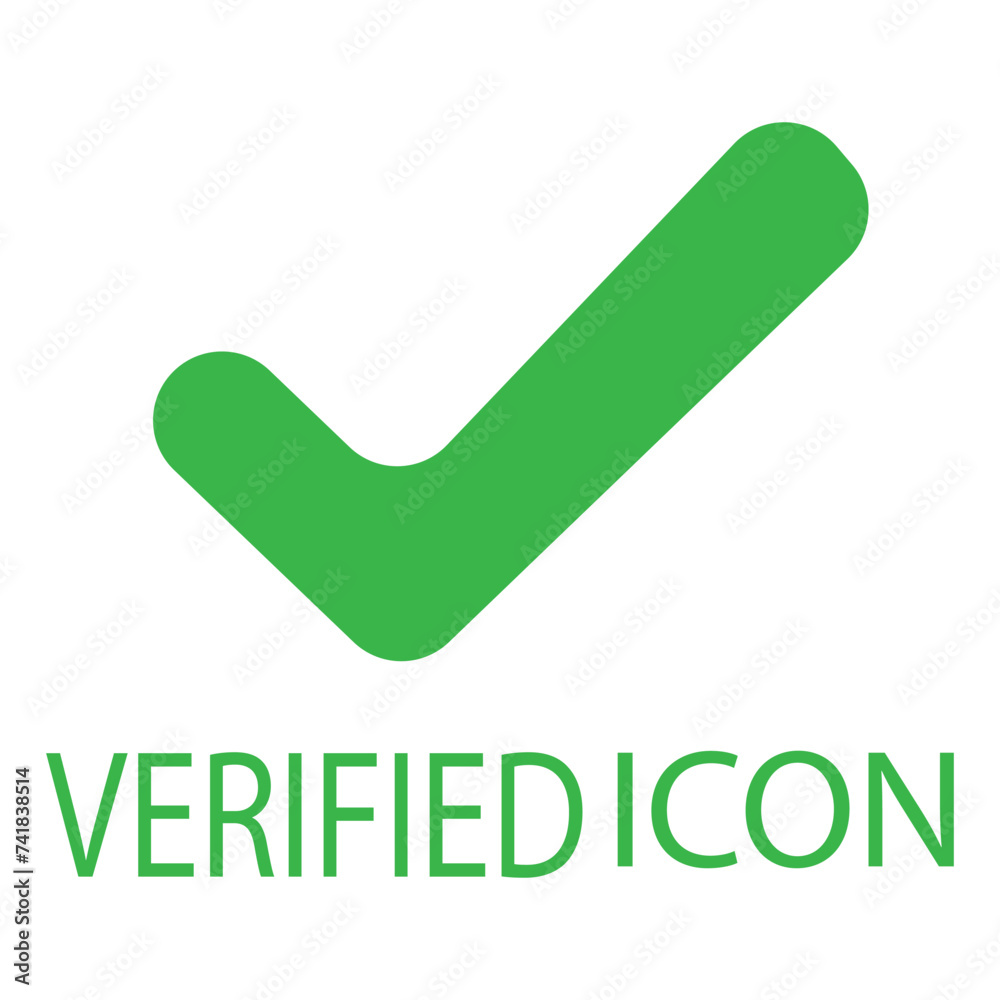 Checkmark sign. Verified symbol. Approval done element collection. Stock Check mark icons ...