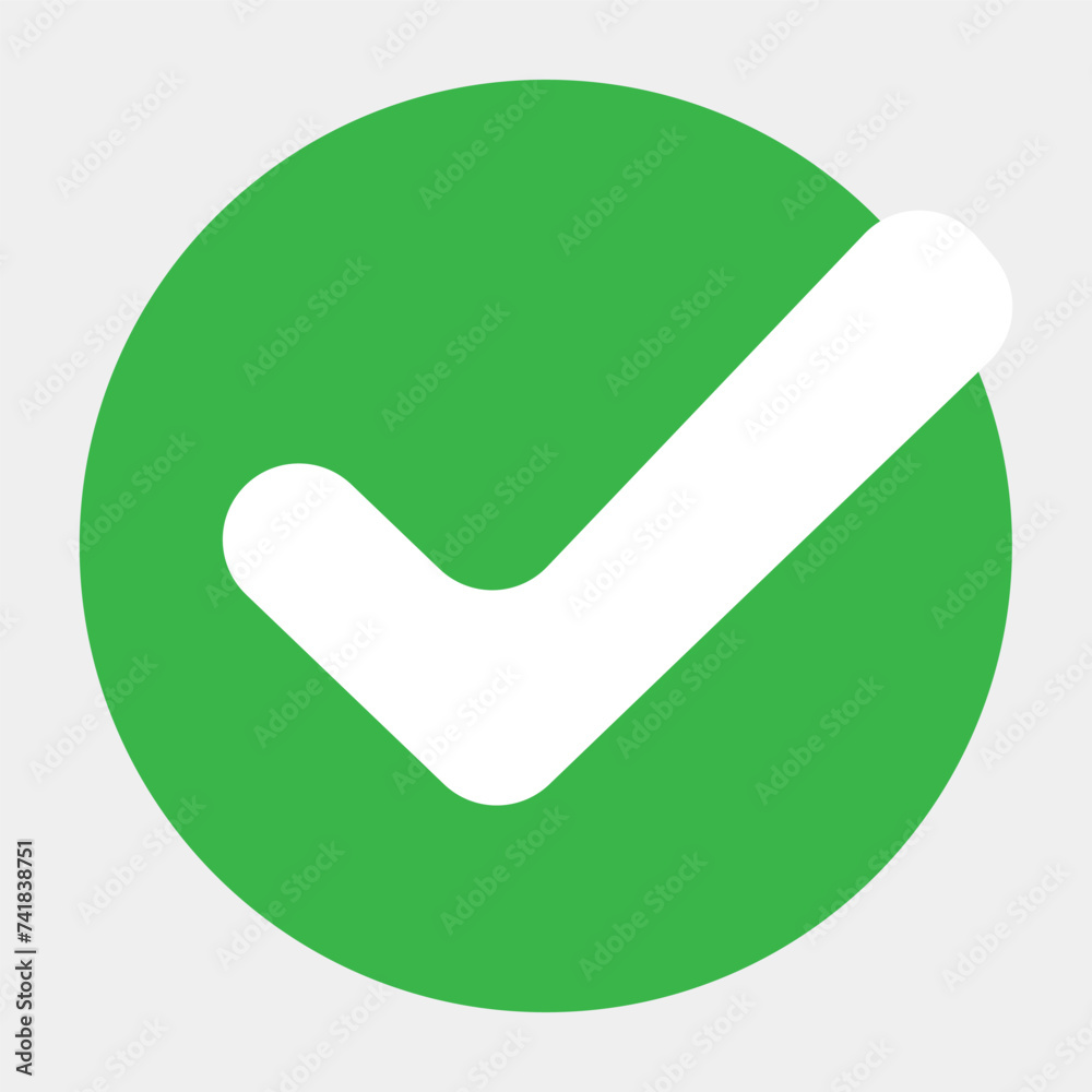 Checkmark sign. Verified symbol. Approval done element collection. Stock Check mark icons ...