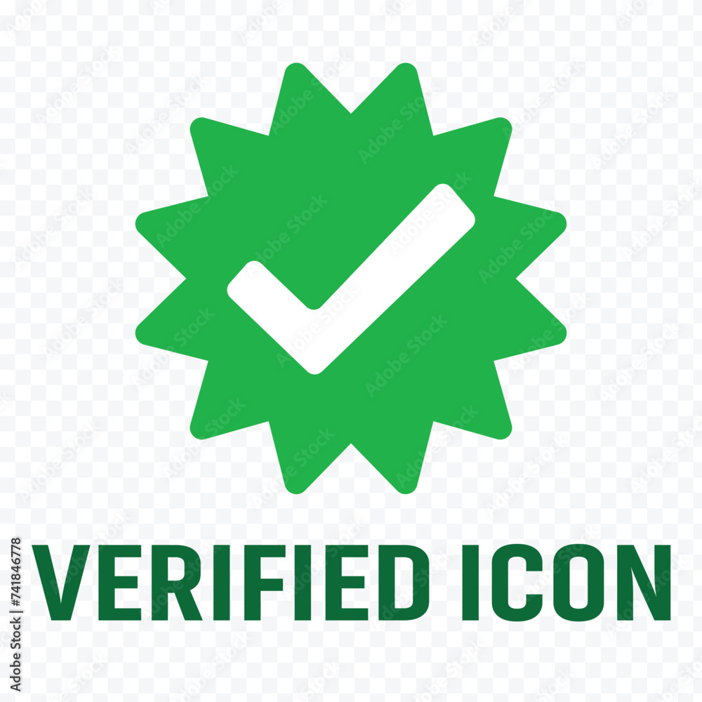 Green check mark icon. Verified icon graphic design template vector ...
