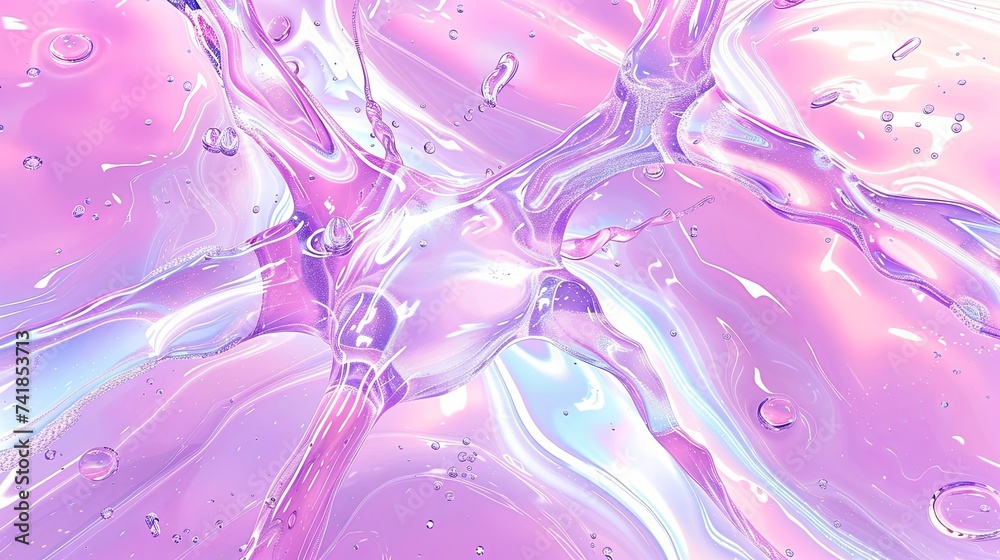 Neuron cells with glowing link knots. Nervous system with electric ...