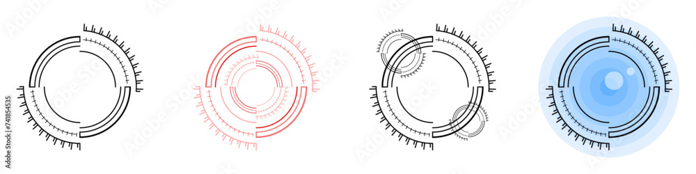 Logo vision vector. Cyber eye vector icon. The icon of the eye in ...