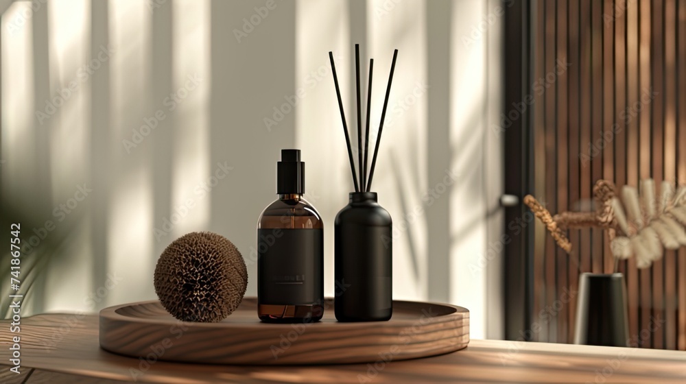 details of the unbranded room spray and reed diffuser, including the ...