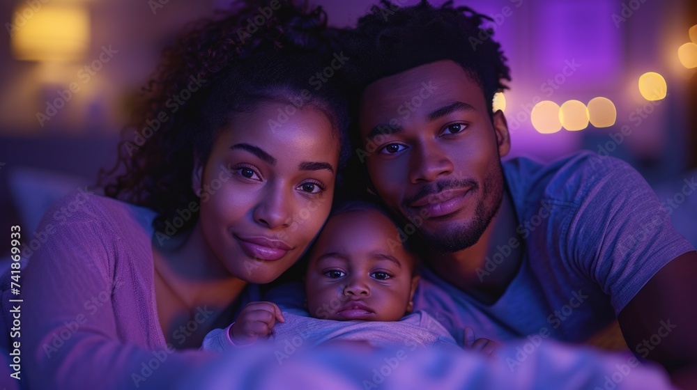 Family support, care concept. Mother and father console crying sad daughter. Supportive parents ...