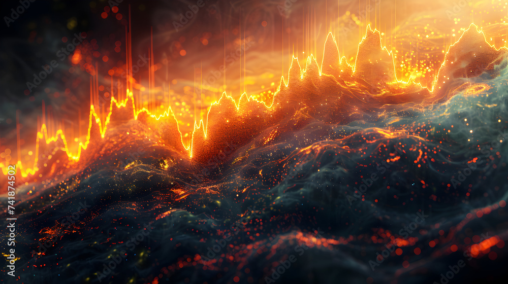 Lava molten texture Bright contrast colors, Temporal ripples distorting ...