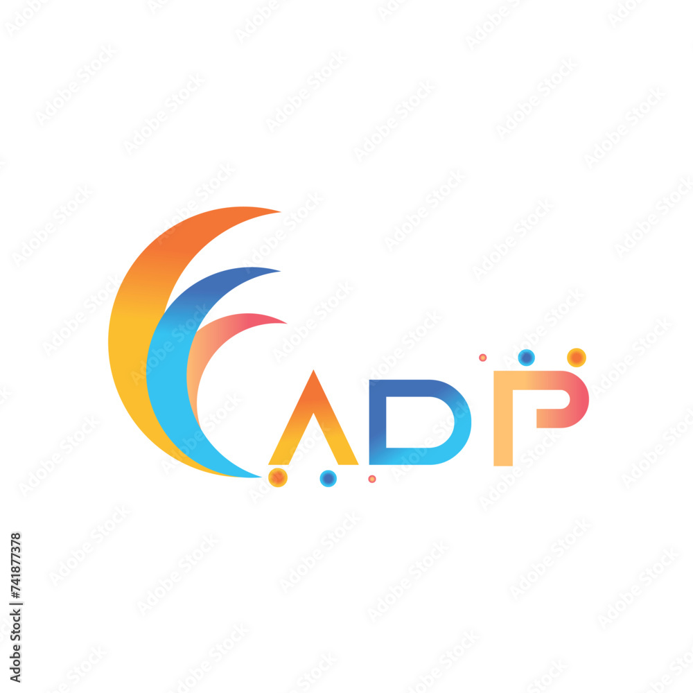 ADP letter technology logo design on white background. ADP creative ...
