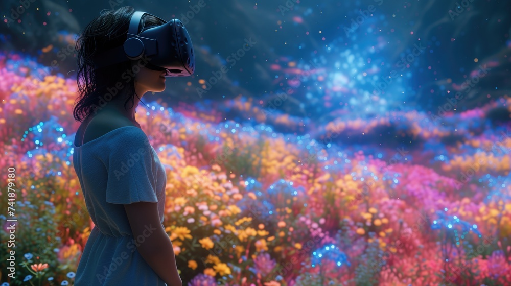 A virtual reality simulation allows users to explore molecule ...