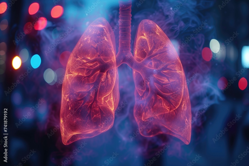 human lungs concept. Impact on Daily Life. A visual representation of ...