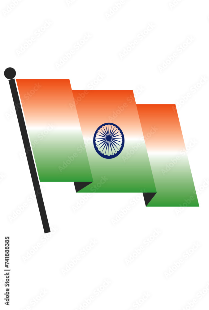 India flag vector image, editable indian flag image, waving indian flag ...