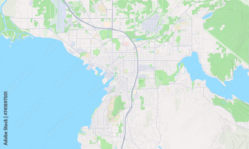 Bellingham Washington Map, Detailed Map of Bellingham Washington Stock ...